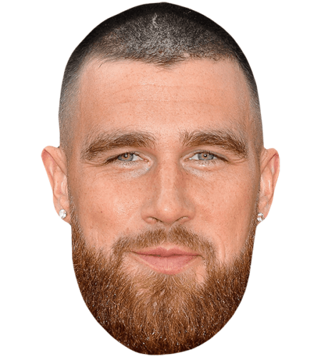 Celebrity BIG HEAD - Travis Kelce (Beard) - Celebrity Cutouts Celebrity BIG HEAD - Travis Kelce (Beard) - Celebrity Cutouts